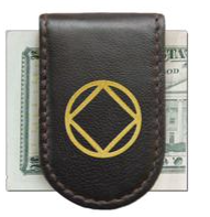 NA Brown Leather with Gold Magnetic Money Clip | Narcotics Anonymous ...